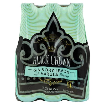Black Crown Dry Lemon & Marula Nrb 275ml x 6 | PnP