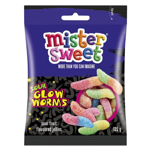 Mister Sweet Sour Glow Worms 125g | PnP