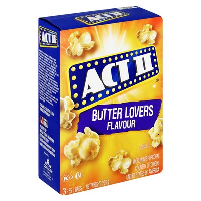 Act II Microwave Popcorn Butter Lovers 81g x 3s | PnP