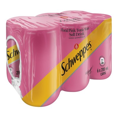 Schweppes Tonic Water Floral Pink Can 200ml x 6 | PnP