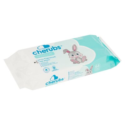 Cherubs Sensitive Lightly Fragranced Baby Wipes 64 Pack | PnP