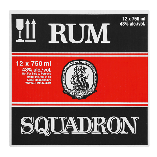 Squadron Blended Dark Rum 750ml x 12 | PnP