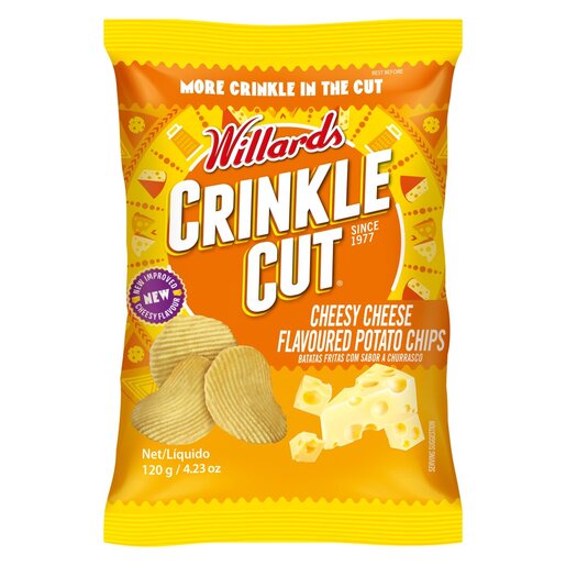 Willards Crinkle Cut Cheesy Cheese Potato Chips 120g | PnP
