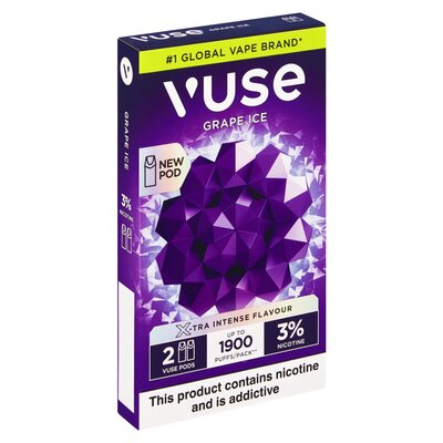Vuse Grape Ice 3% Nicotine Salt eLiquid Pods 2 Pack | Smart Price ...