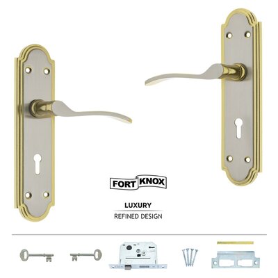 Fort Knox 3-Lever No.8 Slipper Satin Nickle Bronze Plated Lockset ...