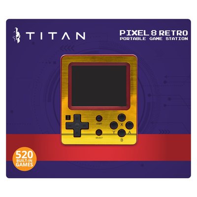 Titan Pixel 8 Retro Gaming Handheld 520 in 1 | PnP