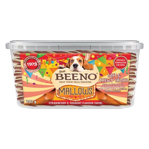 Beeno Strawberry & Yoghurt Flavoured Mallows Dog Treats 320g | PnP