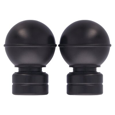 Rufflette Black Finial Ball 25mm 2 Pack | PnP