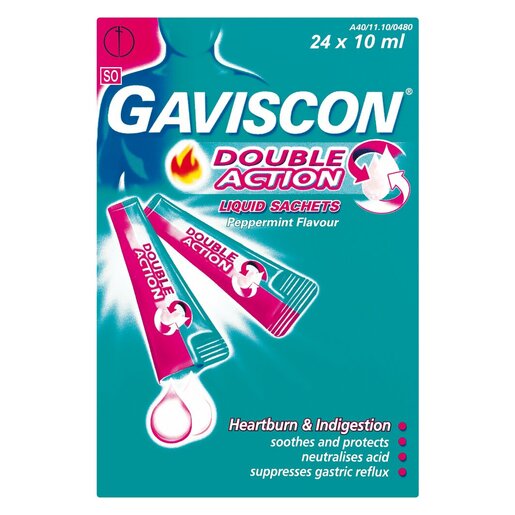 Gaviscon Double Action Peppermint Liquid Sachets 24 x 10ml | PnP
