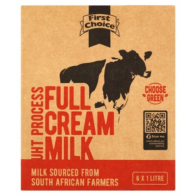 First Choice UHT Full Cream Milk 6 x 1L | Smart Price Specials | PnP Home