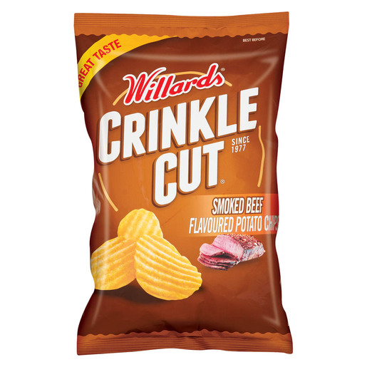 Willards Crinkles Smoked Beef Chips 125g | PnP