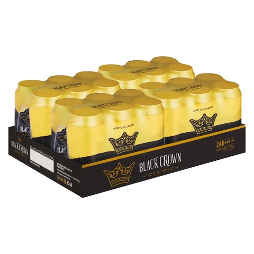 Black Crown Gin & Tonic Can 24 x 440ml | PnP