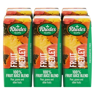 Rhodes 100% Fruit Medley Fruit Juice 200ml x 6 | PnP