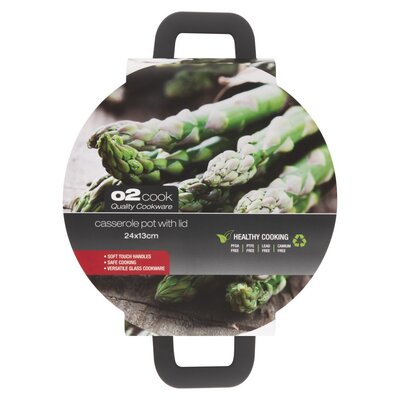 O2 Stainless Steel Casserole Pot With Lid 24 x 13cm | Smart Price ...