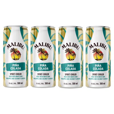 Malibu Pina Colada Spirit Cooler 4 x 300ml | PnP