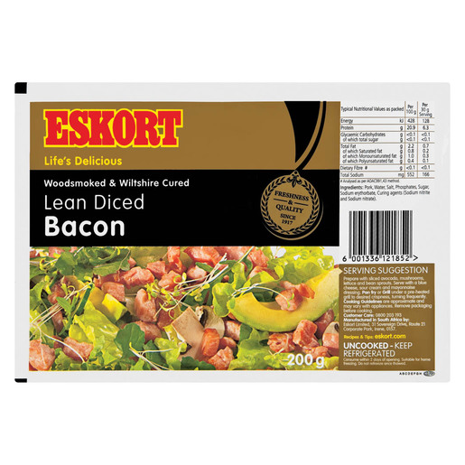 Eskort Lean Diced Bacon 200g | PnP