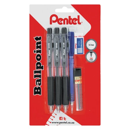 Pentel Ballpoint Starter Pack Black | PnP