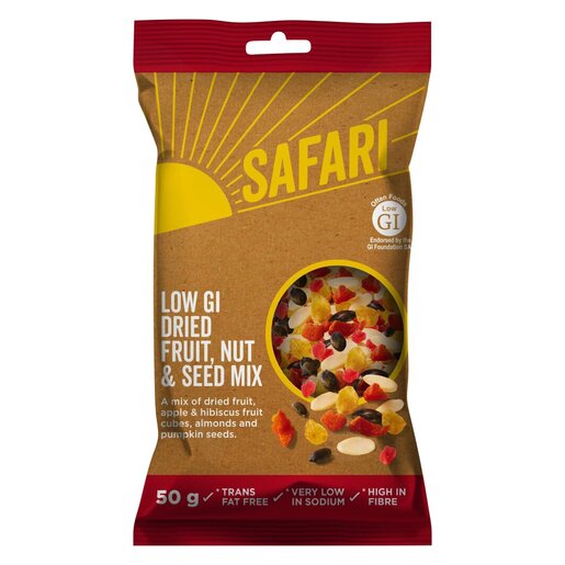Safari Low GI Dried Fruit & Nut Seed Mix 50g | PnP