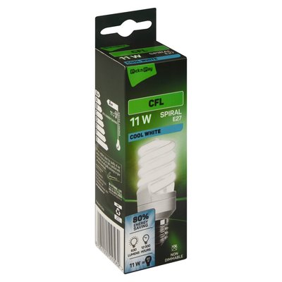 PnP 11W Edison Screw Cool White Spiral CFL | PnP