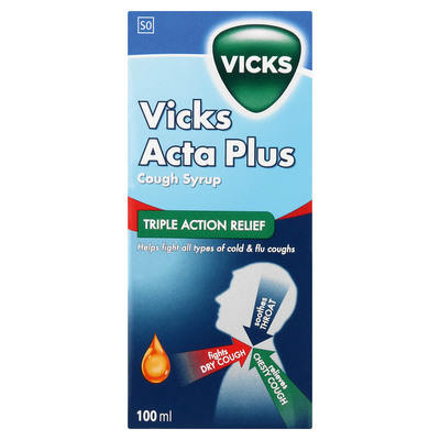 Vicks Acta Plus Cough Syrup 100ml | PnP