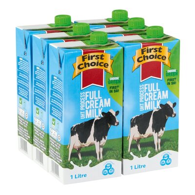 First Choice UHT Full Cream Milk 6 x 1L | PnP