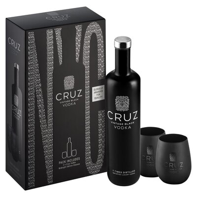 Cruz Vintage Black 750ml & 2 Glasses | PnP