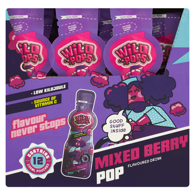 Wild Pops Mixed Berry Flavour Kids Drink 12 x 100ml | PnP