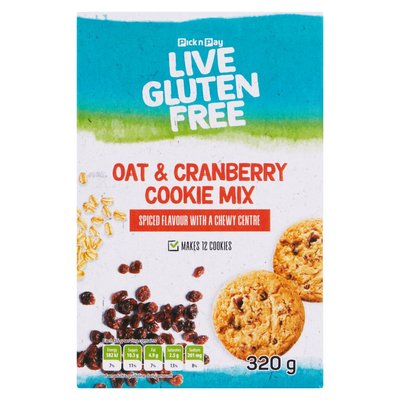 PnP Live Well Gluten Free Oat & Cranberry Cookie Mix 320g | PnP