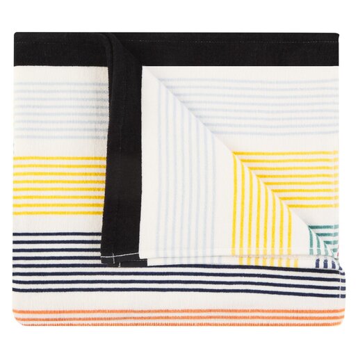 Real Home Multi-Stripe Pirnt Velour Beach Towel 70 x 130cm | PnP