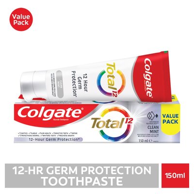 Colgate Total 12 Clean Mint Antigerm Multibenefit Toothpaste 150ml | PnP