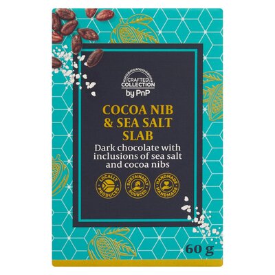 Crafted Collection Cocoa Nib & Sea Salt Slab 60g | PnP