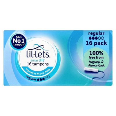 Lil-Lets Non-Applicator Tampons Regular 16 Pack | PnP