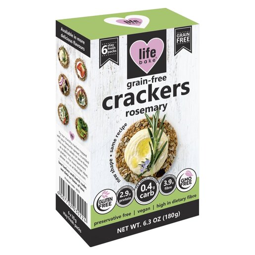 Life Bake Rosemary Crackers 180g | PnP