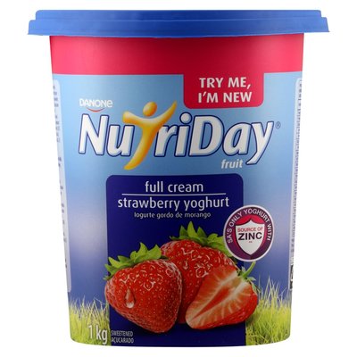 Danone Nutriday Full Cream Strawberry Yoghurt 1kg | PnP