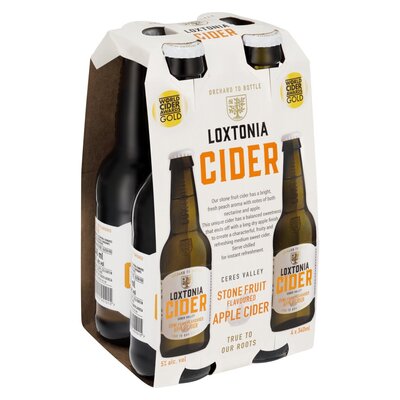 Loxtonia Cider Stone Fruit Apple 4 x 340ml | PnP