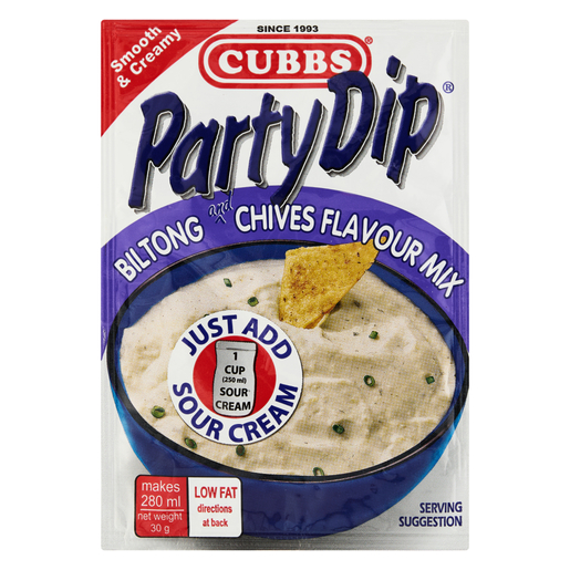 Cubbs Biltong & Chives Party Dip 30g | PnP