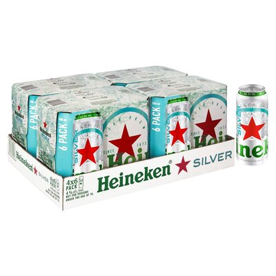 Heineken Silver Pure Malt Lager Beer 24 x 500ml | Smart Price Specials | PnP Home