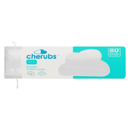 Cherubs Cotton Wool Rounds Eco 80 Pack | PnP