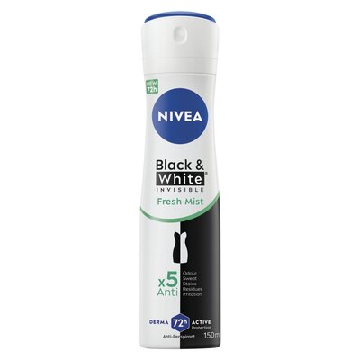 Nivea Invisible Black & White Fresh Mist Deodorant Body Spray 150ml | PnP
