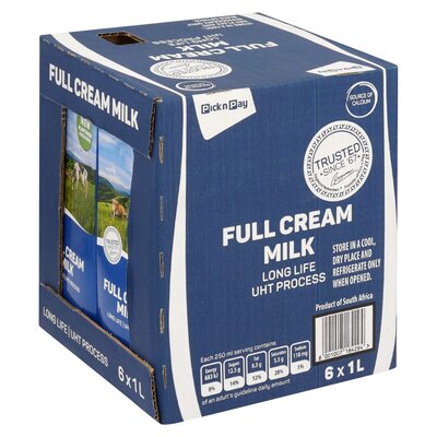 PnP UHT Full Cream Milk 6 x 1L | PnP