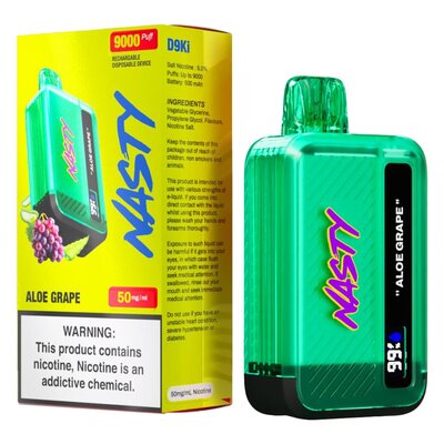 Nasty Aloe Grape 5.0% Rechargeable 9000 Puffs Disposable Vape | PnP