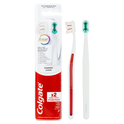 Colgate Total Foaming Clean Toothbrush 2 Pack | PnP