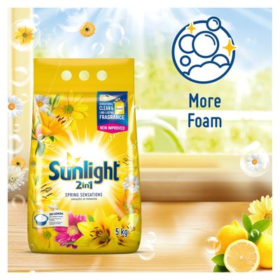 Sunlight Spring Sensations 2in1 Hand Washing Powder Detergent 5kg ...