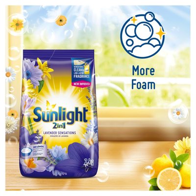 Sunlight Lavender Sensations 2in1 Hand Washing Powder Detergent 2kg | PnP
