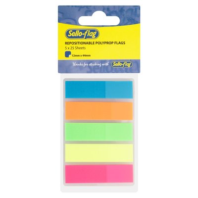 Sello-Notes Sticky Notes 75 x 75mm 5 Neon Colours 250 Sheets | Smart ...