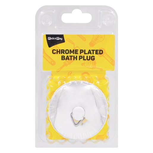 PnP Bath Plug Rubber Chrome 1 Pack | PnP