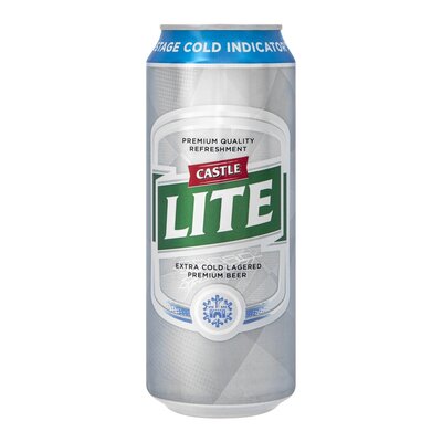 Castle Lite Premium Lager Beer 500ml | PnP