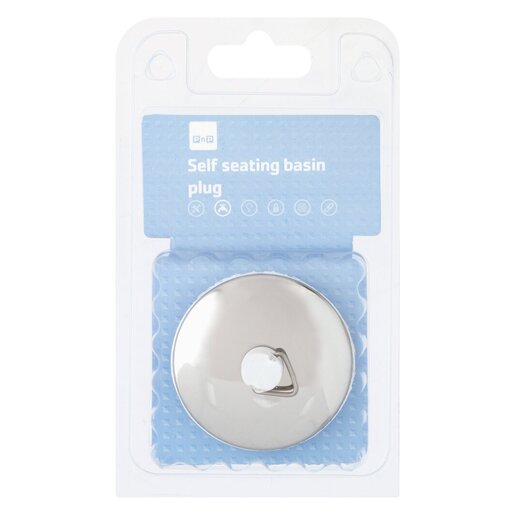 PnP Basin Plug Rubber Chrome | PnP
