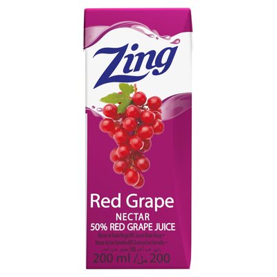 Zing Long Life Fruit Nectar Red Grape 200ml | PnP