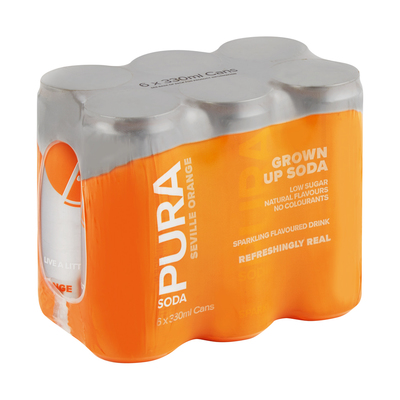 Pura Soda Seville Orange 6 x 330ml | PnP